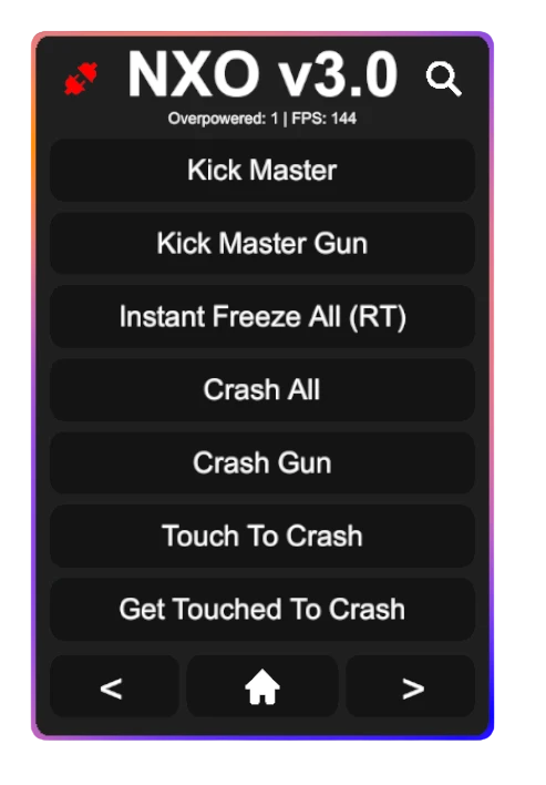 NXO Menu